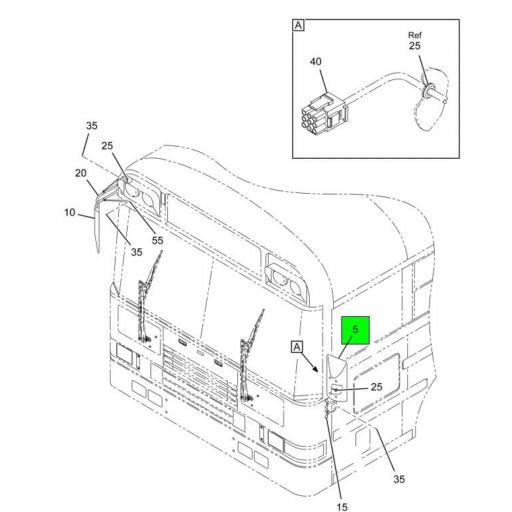 ZR717IOGH IC Bus | Motorized Heated Head Mirror | Source One Parts Center