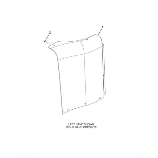 4131127C91 Navistar International | Roof Extender Panel Right Assembly ...