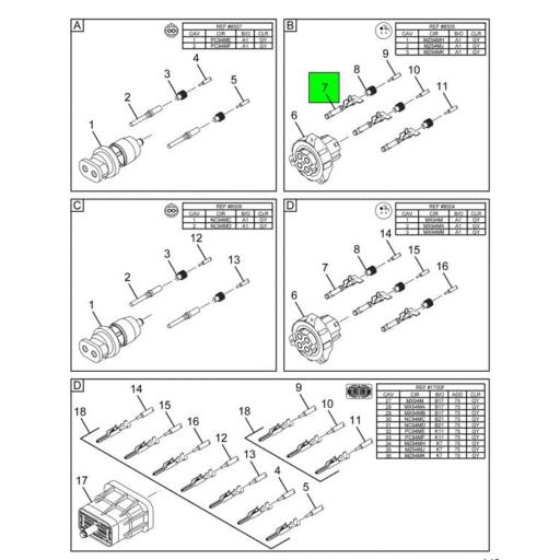 3601686C1 Navistar International | Female Cable Terminal - 2 Pack ...