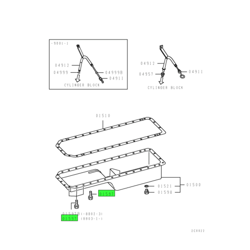 MF140224 Mitsubishi FUSO | Engine Oil Pan Bolt | Source One Parts Center
