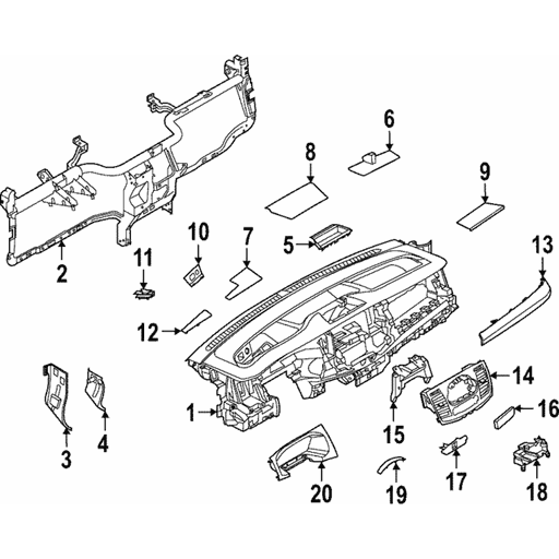 PK4Z6104644BC Ford | Bezel Instrument Panel XL XLT | Source One Parts ...
