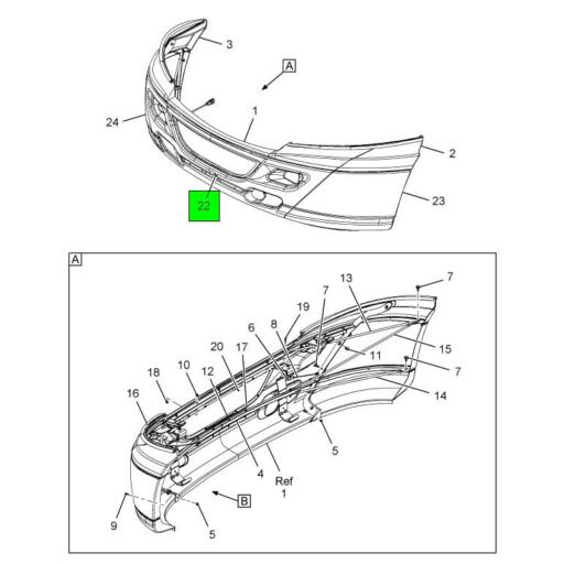 3720646C2 Navistar International | Front Bumper Panel Center Bright ...