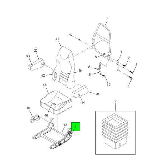 2505360C91 Navistar International | Gray Seat Back Recliner Knob Kit ...