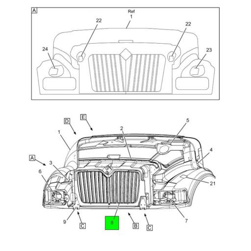 3550951C2 Navistar International | Grille Assembly | Source One Parts ...