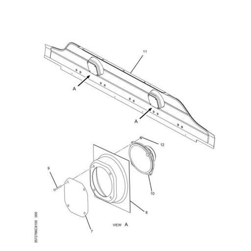 3572765C92 Navistar International | Low Roof Sleeper Rear Wall Trim ...