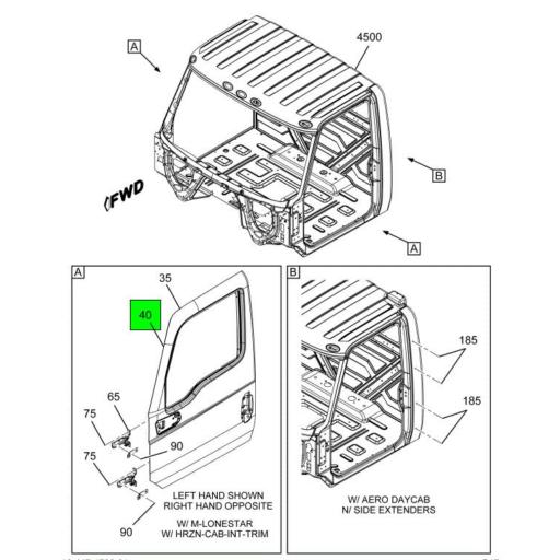 4172880W91E Navistar International | Cab Door Right-Hand C-Loop ...