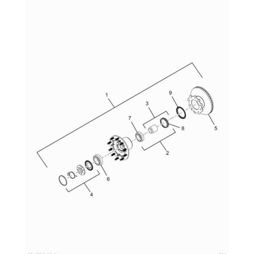 4222173C91 Navistar International | Front Wheel Hub With Rotor F12 ...