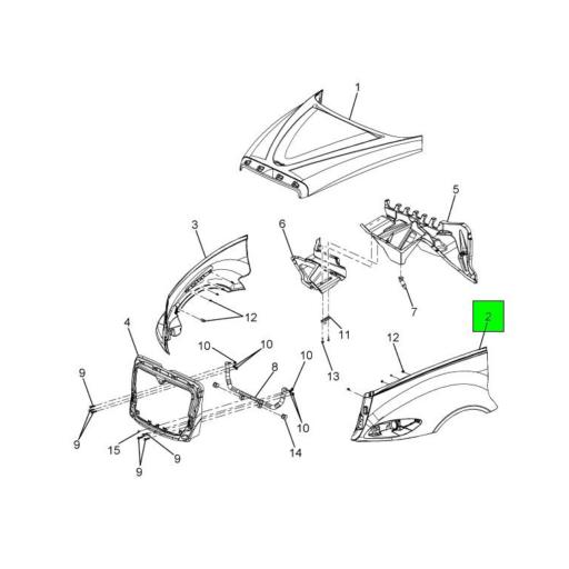 3611068C1 Navistar International | Left Hood Panel | Source One Parts ...