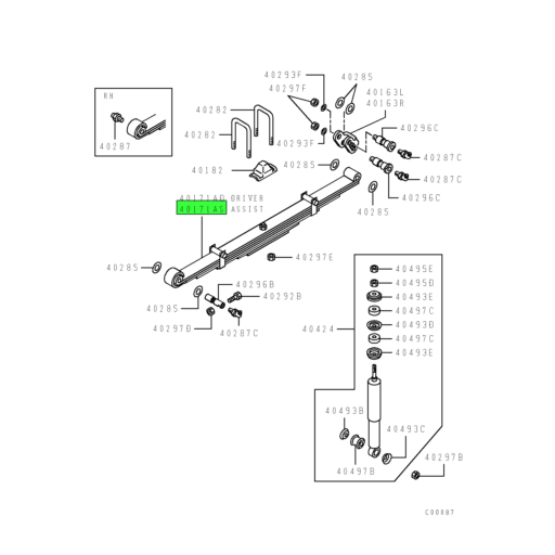 MC452188 Mitsubishi FUSO | Front Suspension Spring Assembly | Source ...