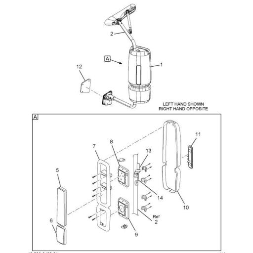 3678814C93 Navistar International | Rear View Mirror Right-Hand Premium ...