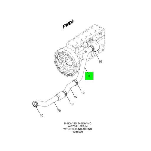 3582606C1 Navistar International | PIPE TURBOCHARGER INLINE 6 ENGINES ...
