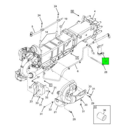 3005907C1 Navistar International | EGR Hose Low-Temperature | Source ...