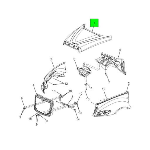 3611067C1 Navistar International | Hood Top Panel | Source One Parts Center