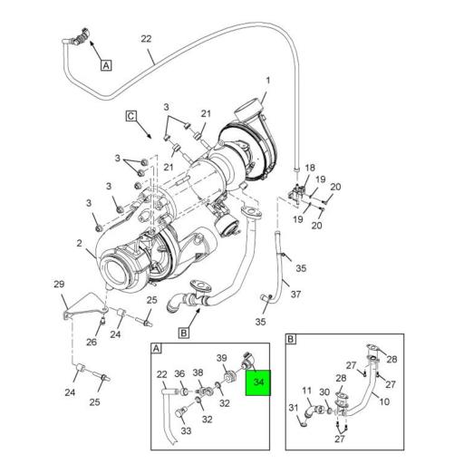 2510797C1 Navistar International | 90-Degree Connector 1/4 in Tube OD ...
