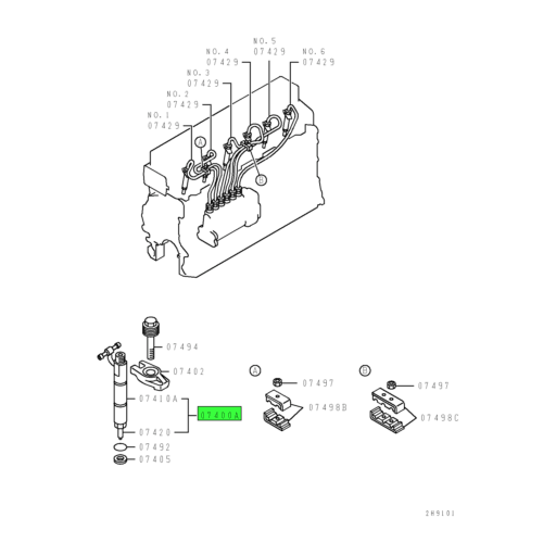 ME015202 Mitsubishi FUSO | Fuel Injection Nozzle and Holder Assembly ...