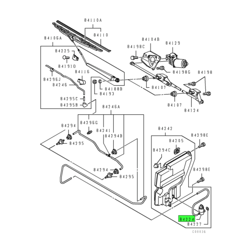 MB286961 Mitsubishi FUSO | Windshield Washer Motor | Source One Parts ...
