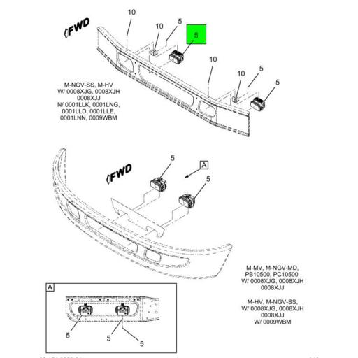 3778846C93 Navistar International | Fog Light Halogen White Slim ...