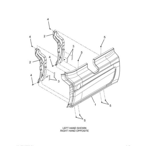 3759389C5 Navistar International | Rear Panel 56 in Sleeper Molded-In ...