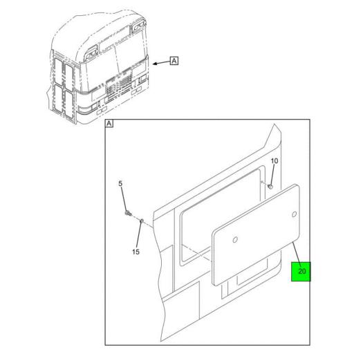 431487003 IC Bus | Right-Hand Access Door with Locking Lever Latch ...