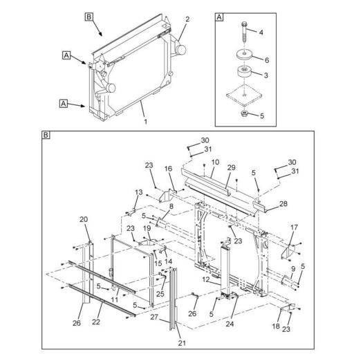 3515922C91 Navistar International | Radiator with Condenser and Oil ...