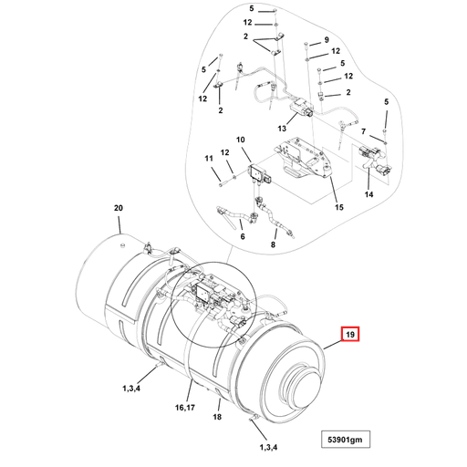 5300558CUM Kenworth | Diesel Particulate Filter Outlet Module | Source ...