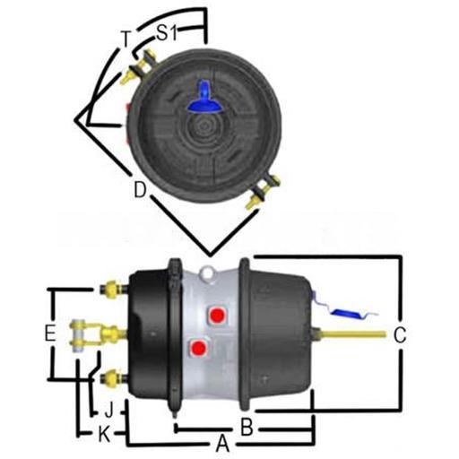 GC2424 Kenworth | Spring Brake 2424 Combo | Source One Parts Center