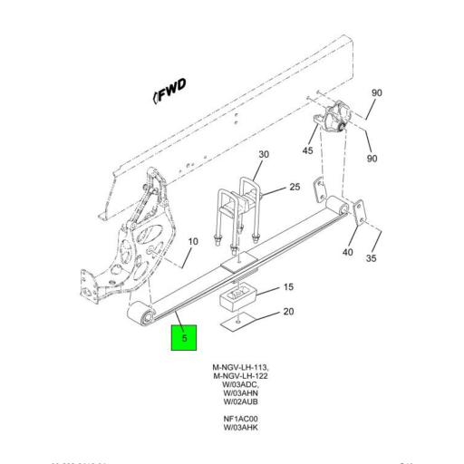 3527262C91 Navistar International | Front Chassis Spring 12K Tapered ...