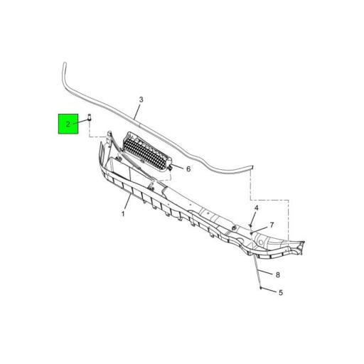 3555650C1 Navistar International | Ferrule Nut Antenna to Cowl - 8 Pack ...