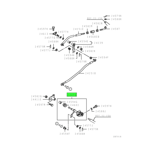 MC112801 Mitsubishi FUSO | Gearshift Link Cross Shaft | Source One ...