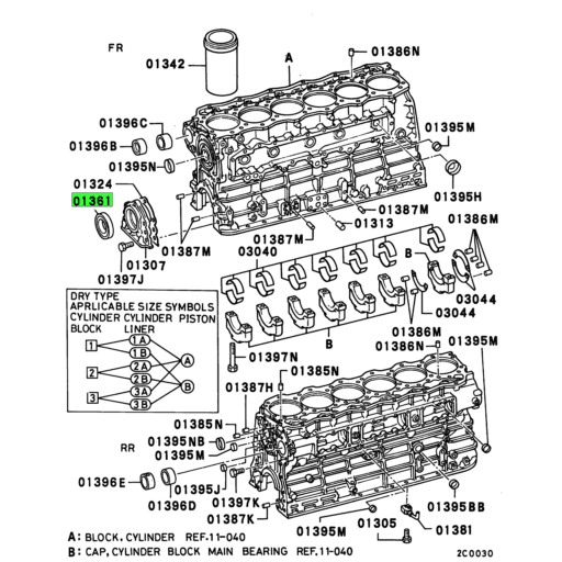ME071269 Mitsubishi FUSO | Cylinder Block Front Cover Oil Seal | Source ...
