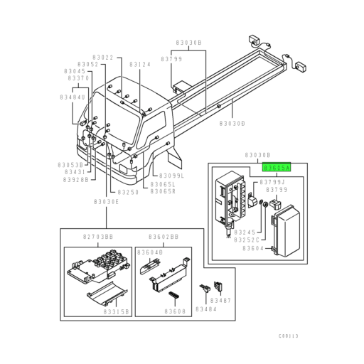 MK344335 Mitsubishi FUSO | Chassis Harness High Current Fuse Box ...