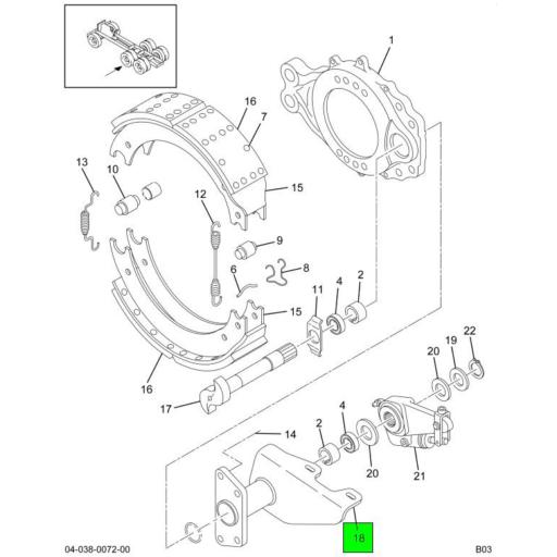 2500105C91 Navistar International | Brake Camshaft and Chamber Bracket ...