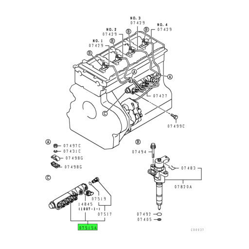 ME228862 Mitsubishi FUSO | Fuel Injection Rail Assembly | Source One ...