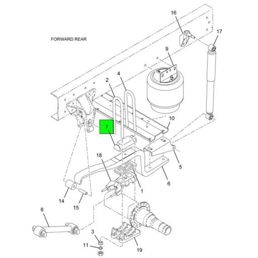 H56805000 Navistar International | Rear Top Spring Pad | Source One ...
