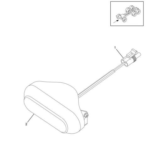 3555568C91 Navistar International | Fog Light Clear Slimline Oval ...