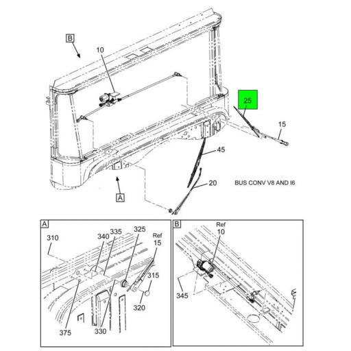 3586861C3 Navistar International | Driver Side Wiper Blade 23 in ...