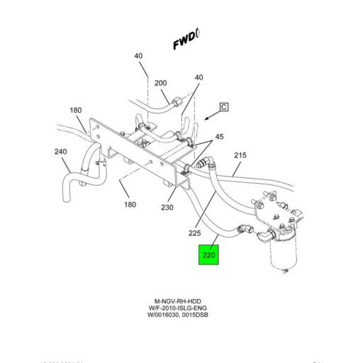 3983960C1 Navistar International | Low-Pressure Fuel Tube Crossover ...