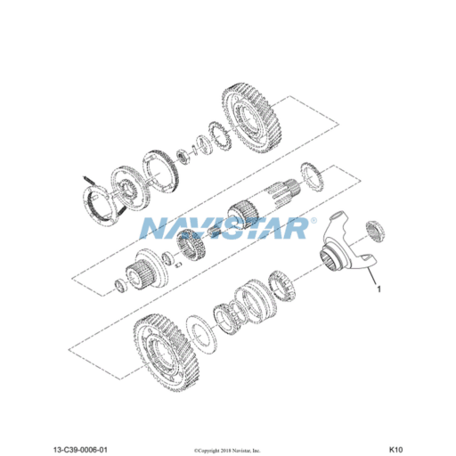 FUL5505553 Navistar International | Spline Transmission Output Yoke ...