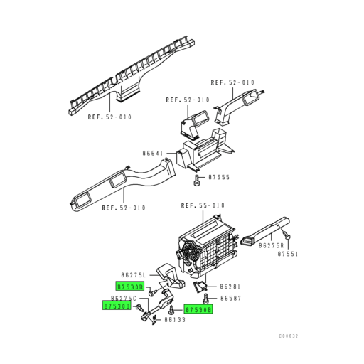 MC937575 Mitsubishi FUSO | Instrument Panel Under Trim Clip | Source ...