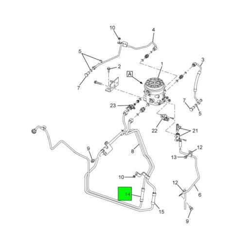1843876C91 Navistar International | Fuel Return Tube Assembly With Hose ...