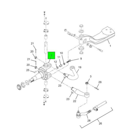 2515880C91 Navistar International | Steering Knuckle Right-Hand Front ...