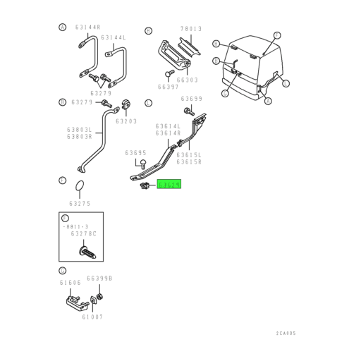 MC907695 Mitsubishi FUSO | Scuff Plate Clip | Source One Parts Center