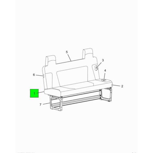 2522913C91 Navistar International | Seat Bottom Upholstery Charcoal ...