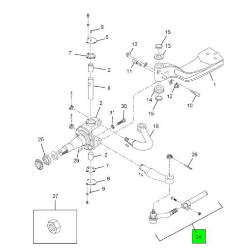 2603298C91 Navistar International | Front Axle Tie Rod with Ends ...