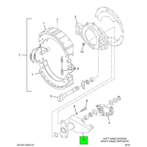 2511740C91 Navistar International | Cam and Chamber Brake Bracket ...
