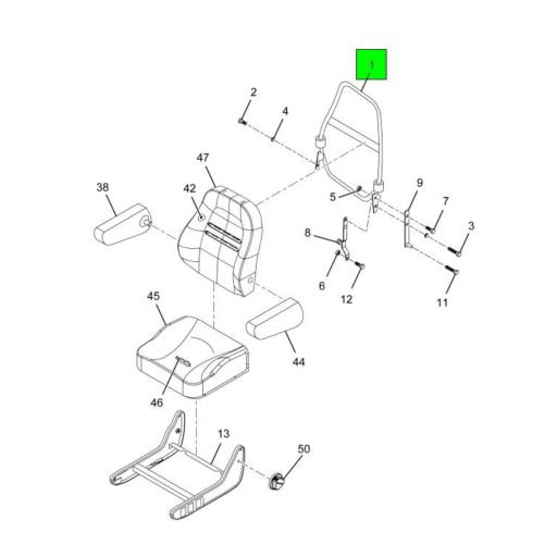 2505361C91 Navistar International | Seat Back Kit Front to Lower Front ...