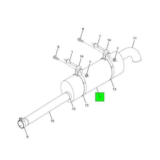 2507190C1 Navistar International | Exhaust Muffler Assembly | Source ...