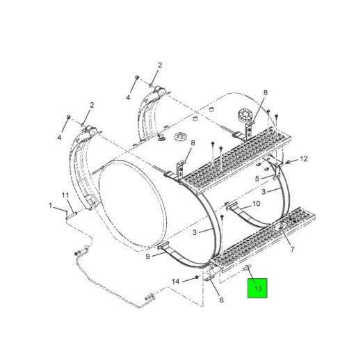 3821324C1 Navistar International | M10 Skirt Mounting Bolt | Source One ...