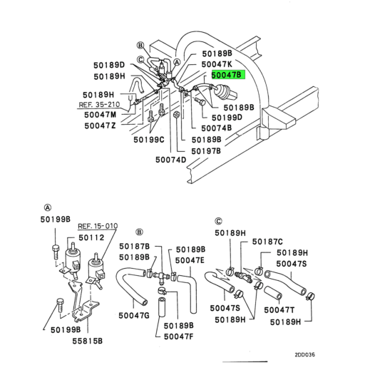 MB164322 Mitsubishi FUSO | Exhaust Brake Air Hose | Source One Parts Center