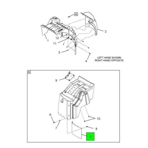 3608427C1 Navistar International | Left Front Fender Splash Guard ...